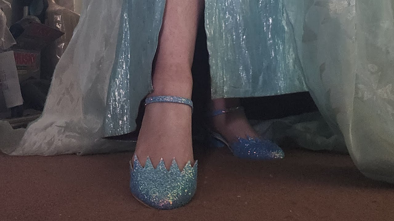 Emily Jane Designs classic snow queen and fifth spirit Elsa heels - YouTube