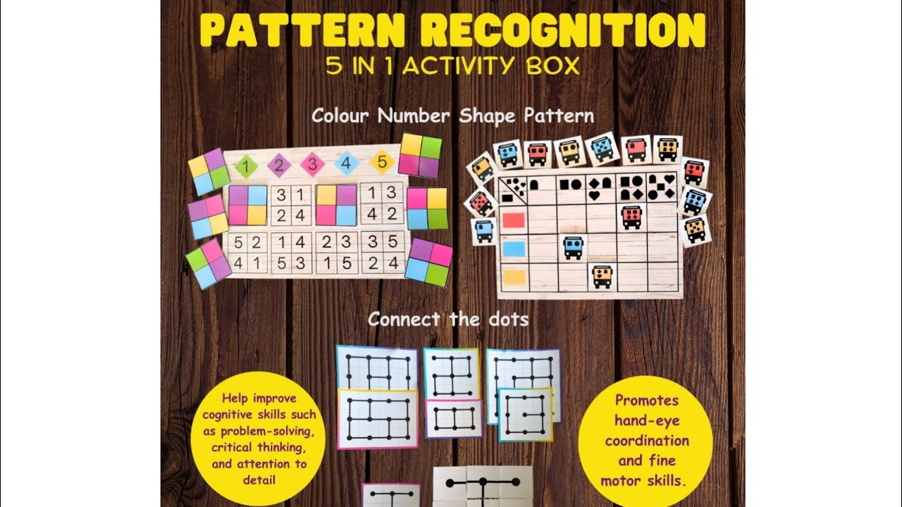 5 in one pattern cognitive attention set kit - YouTube