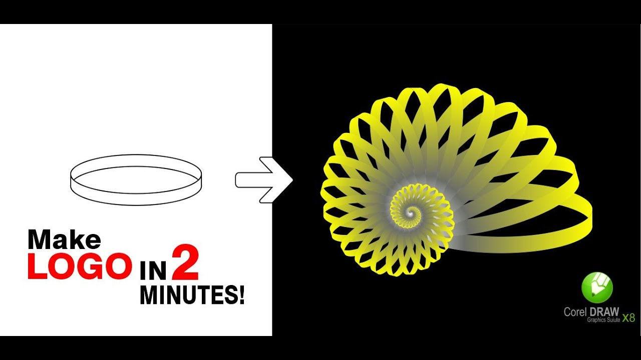 Coreldraw Techniques,Make a logo in 2 MINUTES! | coreldraw tutorial ...