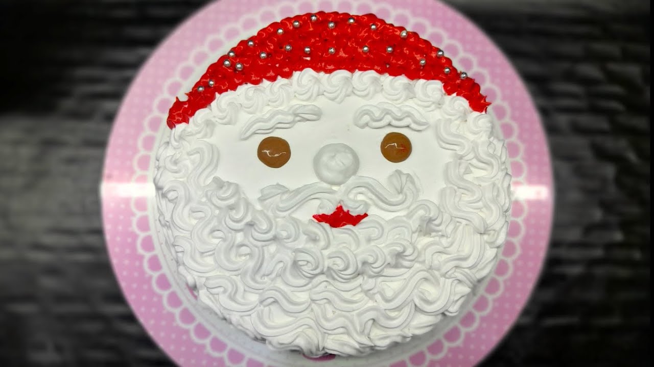 Santa Claus cake recipe | 25th December Christmas cake | New simple ...