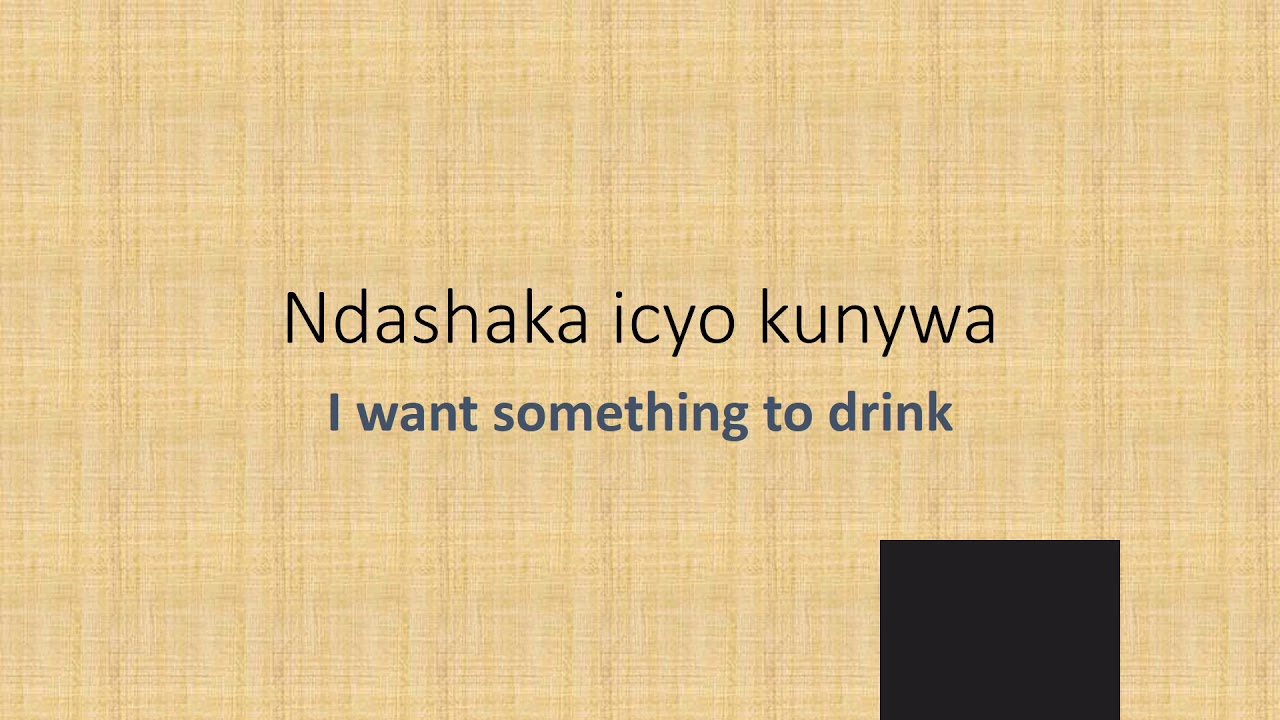 Kinyarwanda Lessons C - YouTube