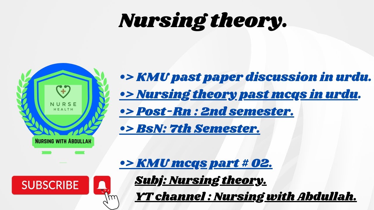 nursing theory kmu past paper discussion in urdu| Post-Rn 2nd,BsN 7th ...