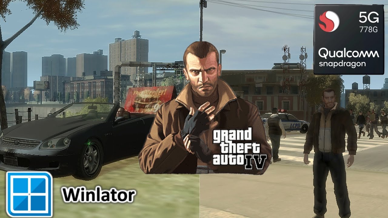 GTA IV - winlator glibc+cmod (+setting) Snapdragon 778g - YouTube