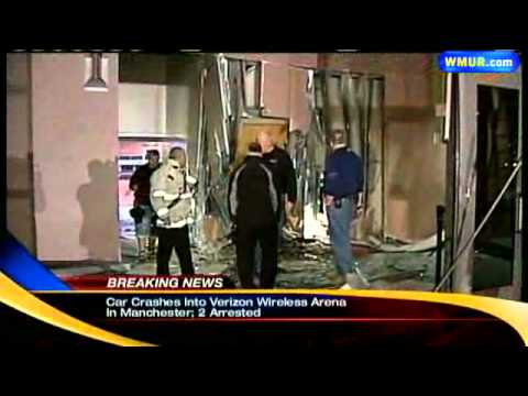Car Crashes Into Verizon Wireless Arena - YouTube