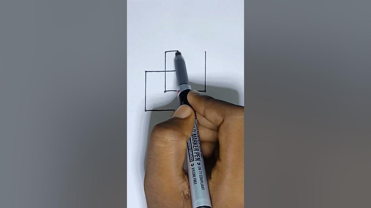 How to draw 3d cube drawing || Drawing for beginners #shorts #cube # ...