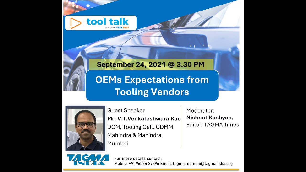 Tool Talk on 'OEMs Expectations from Tooling Vendors' - YouTube