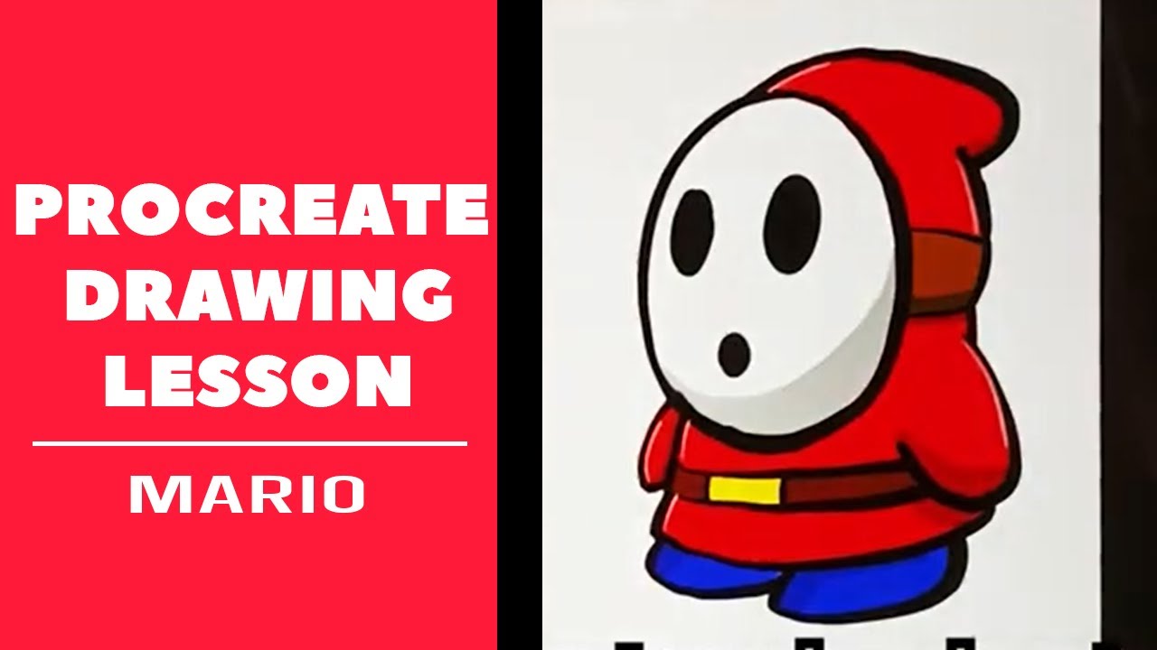 EASY How to Draw MARIO MOVIE- Shy Guy on PROCREATE - YouTube