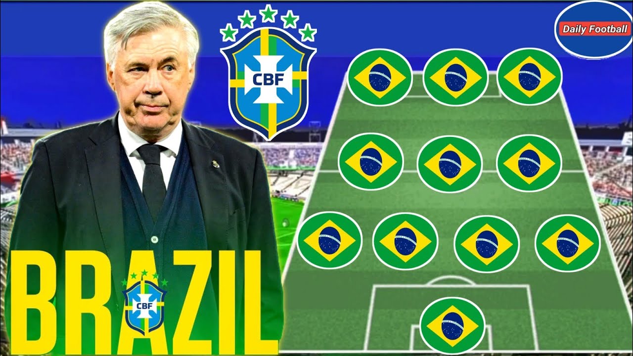 Carlo Ancelotti First Call Up Lineup For Brazil 🇧🇷🔥 Brazil's Potential ...