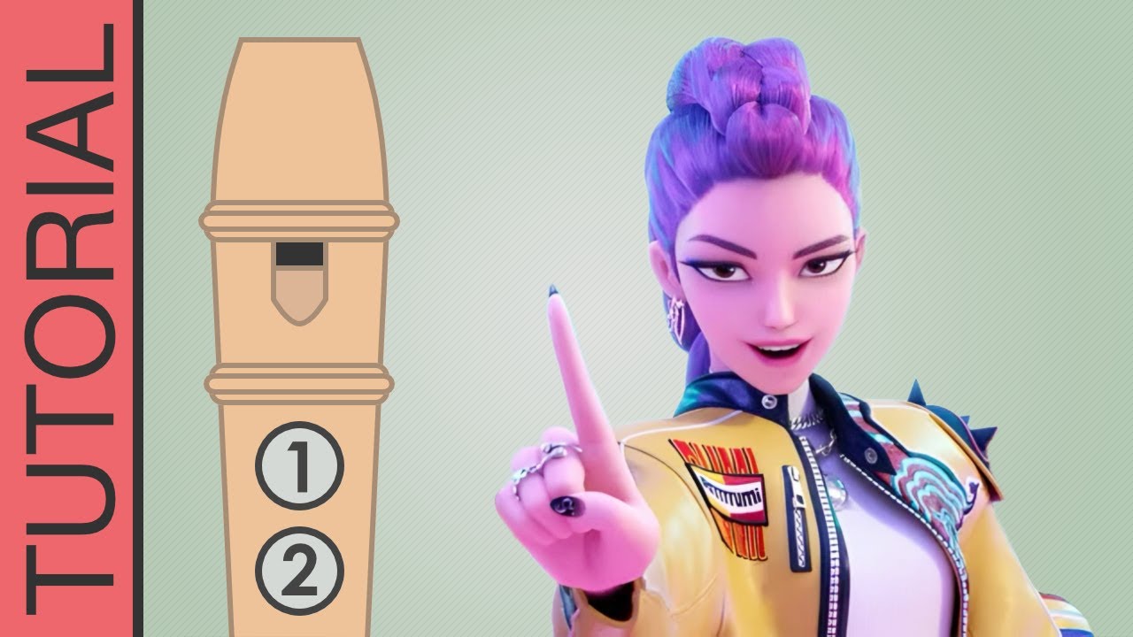 Golden - KPop Demon Hunters Song - Recorder Flute Tutorial - YouTube