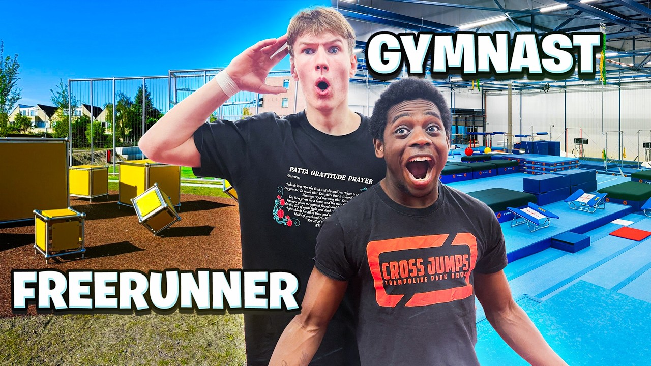 WAT GEBEURT ER ALS EEN FREERUNNER EN GYMNAST SAMEN TRAINEN? - YouTube