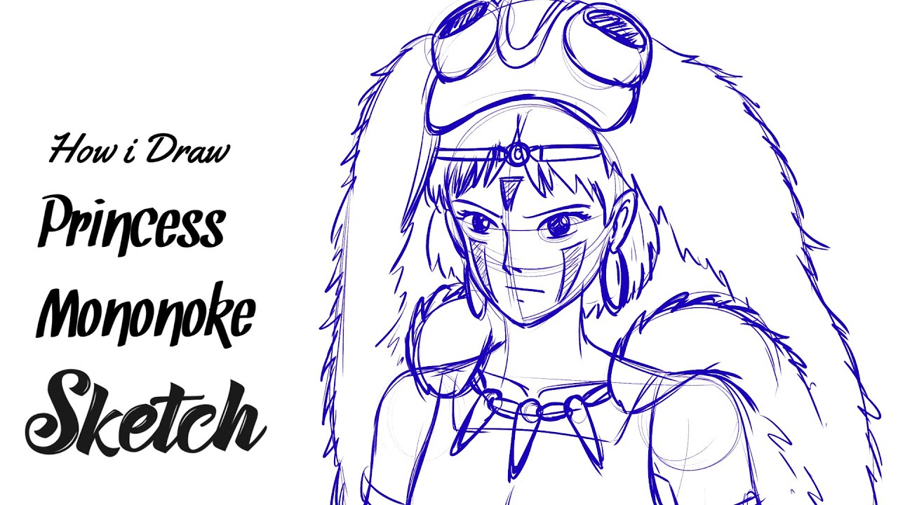 Princess Mononoke Sketch (Part-01)_ Studio Ghibli Style Drawing ...