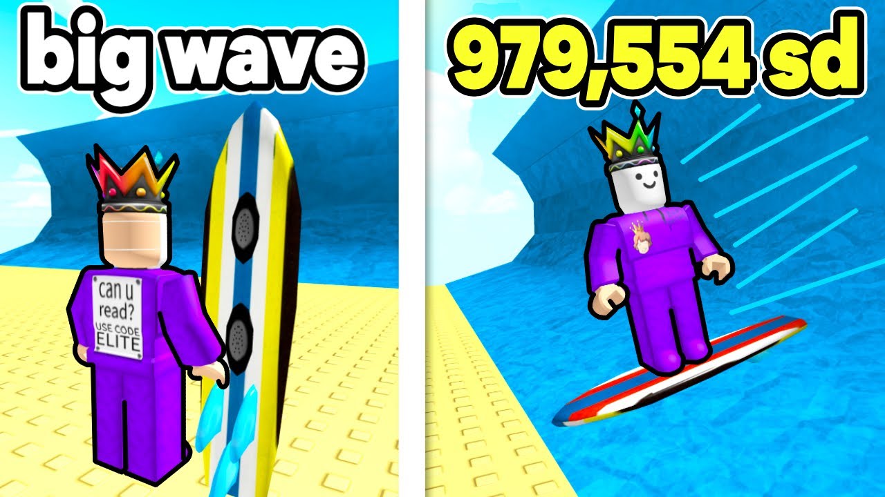 Roblox I Surf a Tsunami Wave At Max Speed - YouTube