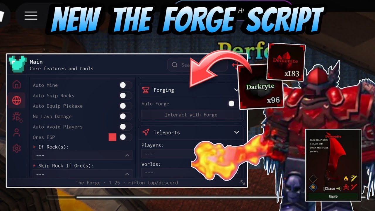 The Forge Script *NO KEY* - AUTO FORGE, INSTANT FARM MINE, INSTANT KILL ...