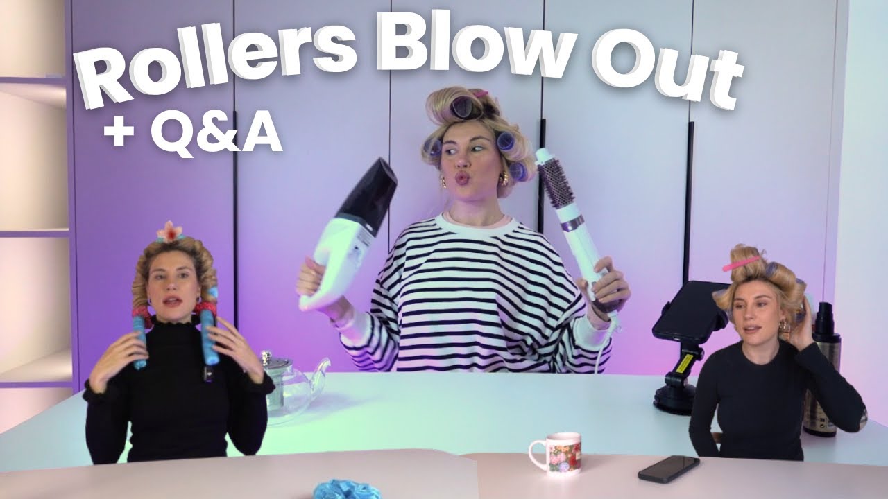 Q&A ενώ φτιάχνω τα μαλλιά μου | Rollers και μπούκλες χωρίς θερμότητα ...