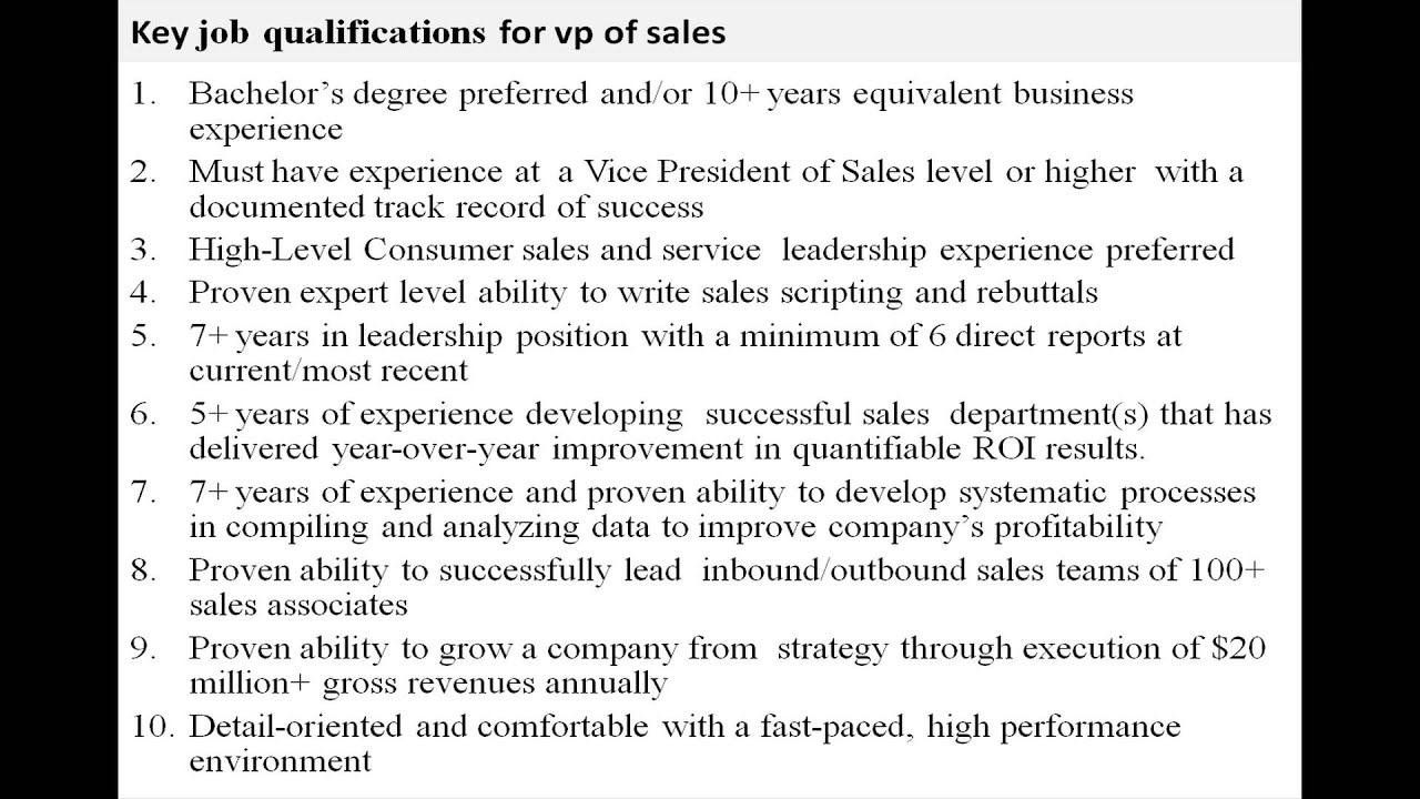 Sales VP Job Description YouTube sales-vp-job-description-youtube