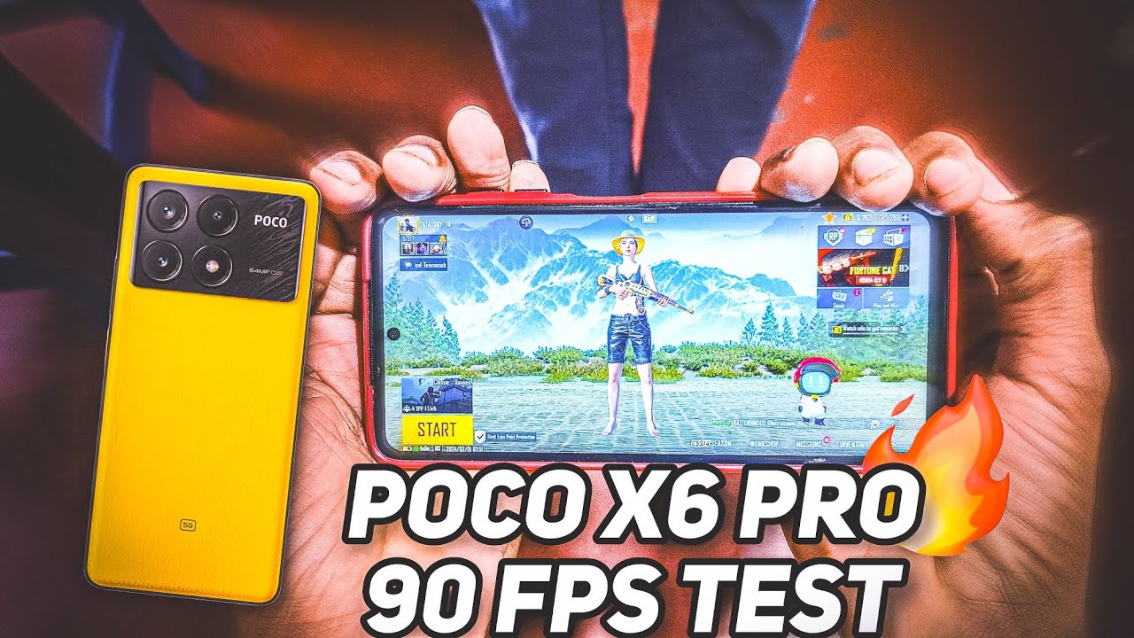 POCO X6 Pro - 90 FPS PUBG Test with FPS! 🔥 Overheat & Battery Drain 🤐 ...