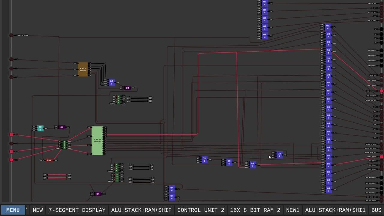 Digital Logic Sim. BUILDING A COMPUTER. ( part 21) Making A Control Unit for CPU from the last ...