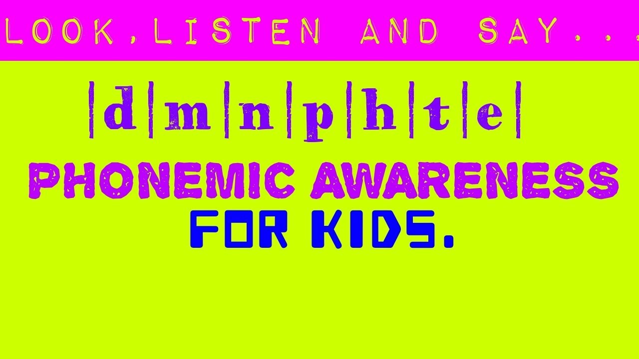 Look,listen and say |Phonemic awareness for kids|#GajananBodhe - YouTube