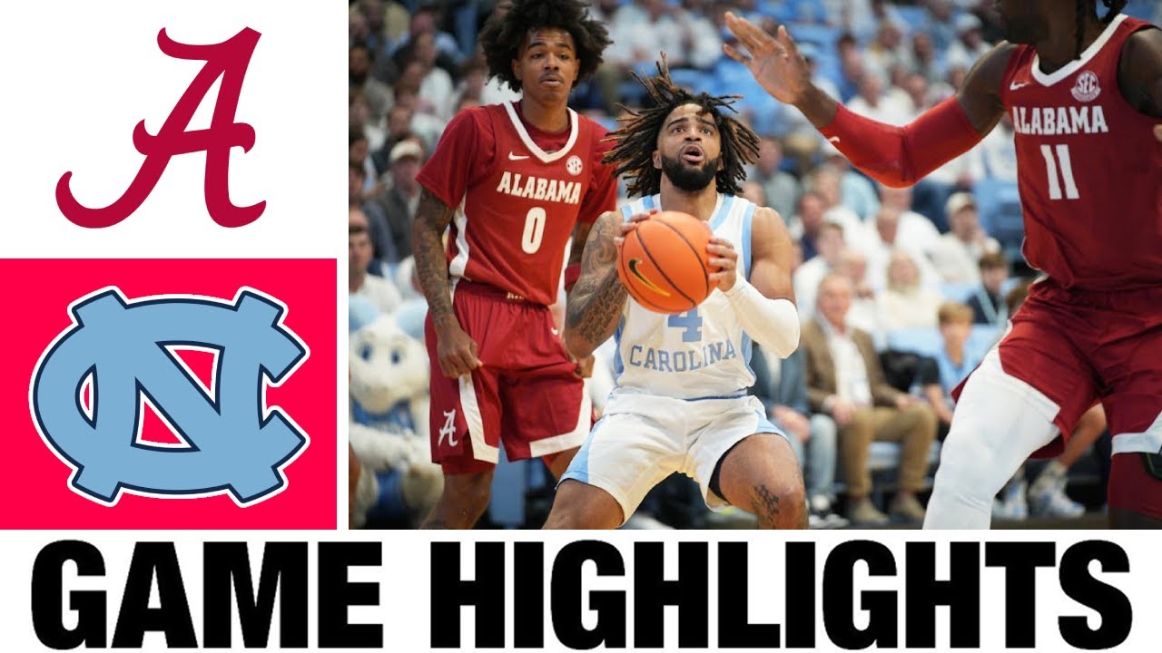 #10 Alabama vs #20 North Carolina Highlights | NCAA Men's Basketball ...