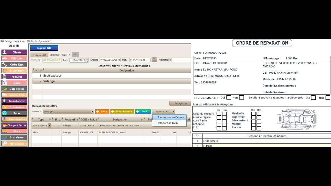 Logiciel de gestion d'un atelier mécanique gratuit - YouTube
