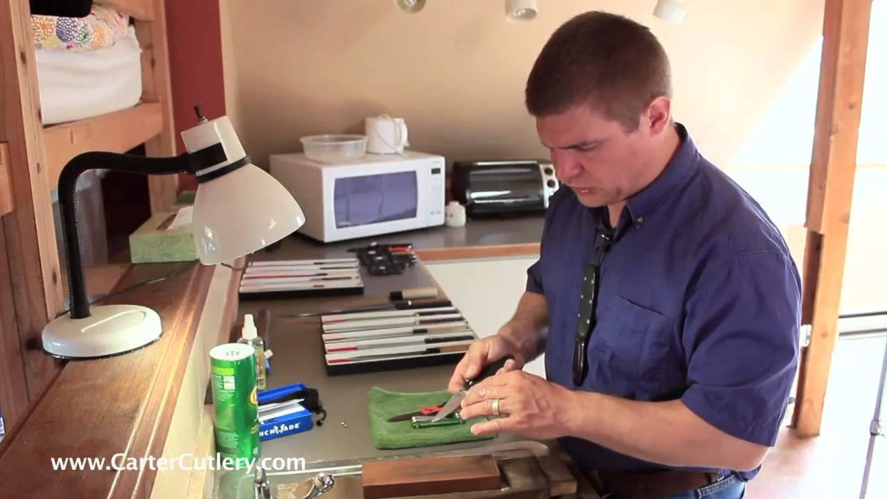 Sharpening a Folding Knife - MURRAY CARTER - YouTube