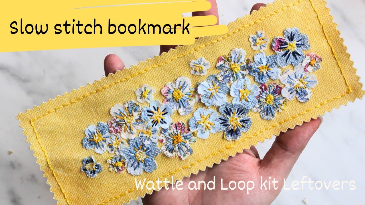 How to Make a Slow Stitch Bookmark | Easy Scrappy Fabric Project - YouTube