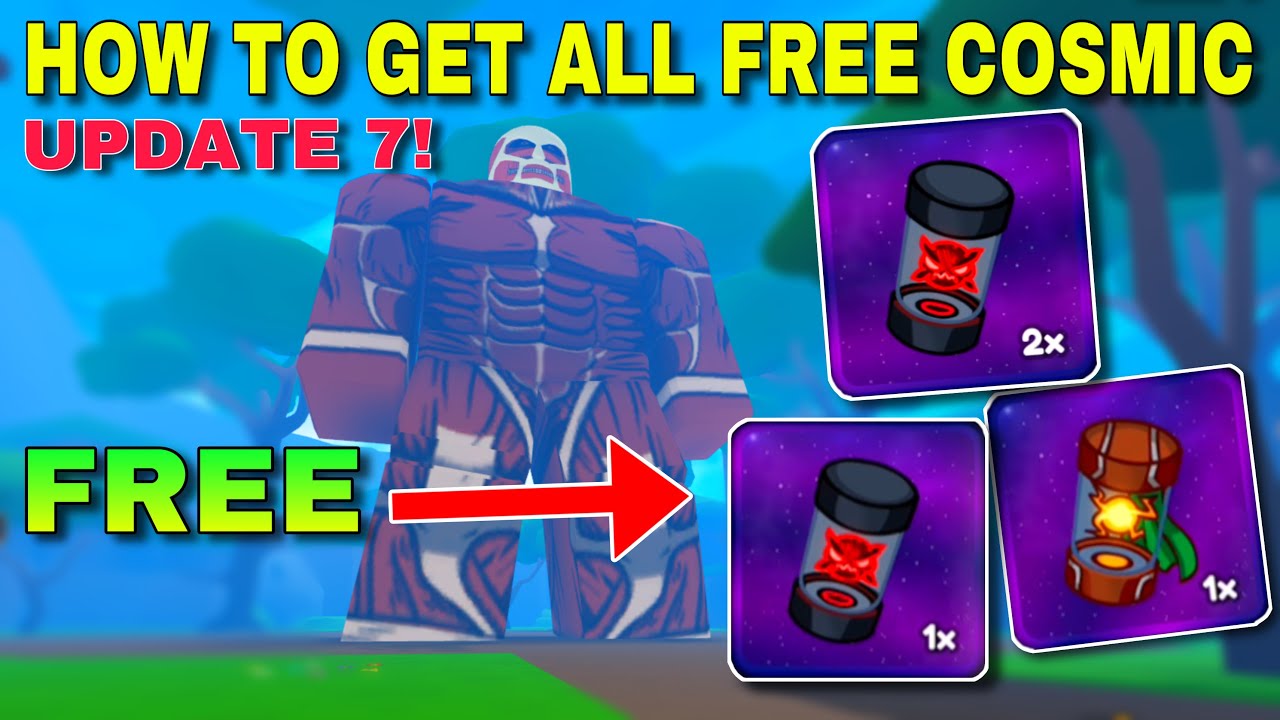 How To Get All The Free Cosmic in Update 7 | Anime Champions Simulator ...