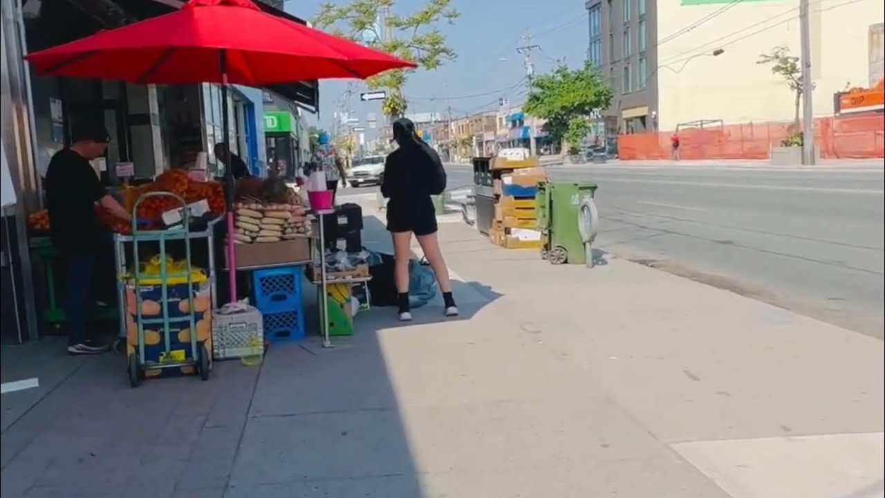 Riding | Walking tour @ Eglinton west corner Dufferin st. Toronto ...