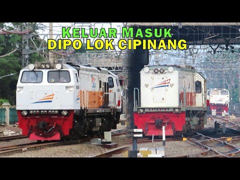 DIPO LOKOMOTIF BARU ! Kompilasi Lokomotif Keluar Masuk Dipo Lokomotif Cipinang ke Stasiun Jatinegara