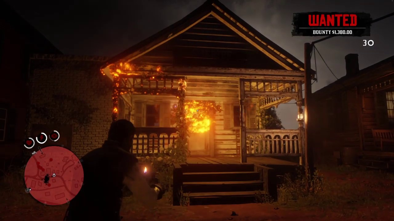 Red Dead Redemption 2 burning down roads and fighting law men - YouTube