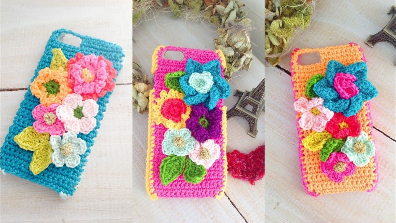 Simple Crochet mobile covers design ideas images - YouTube