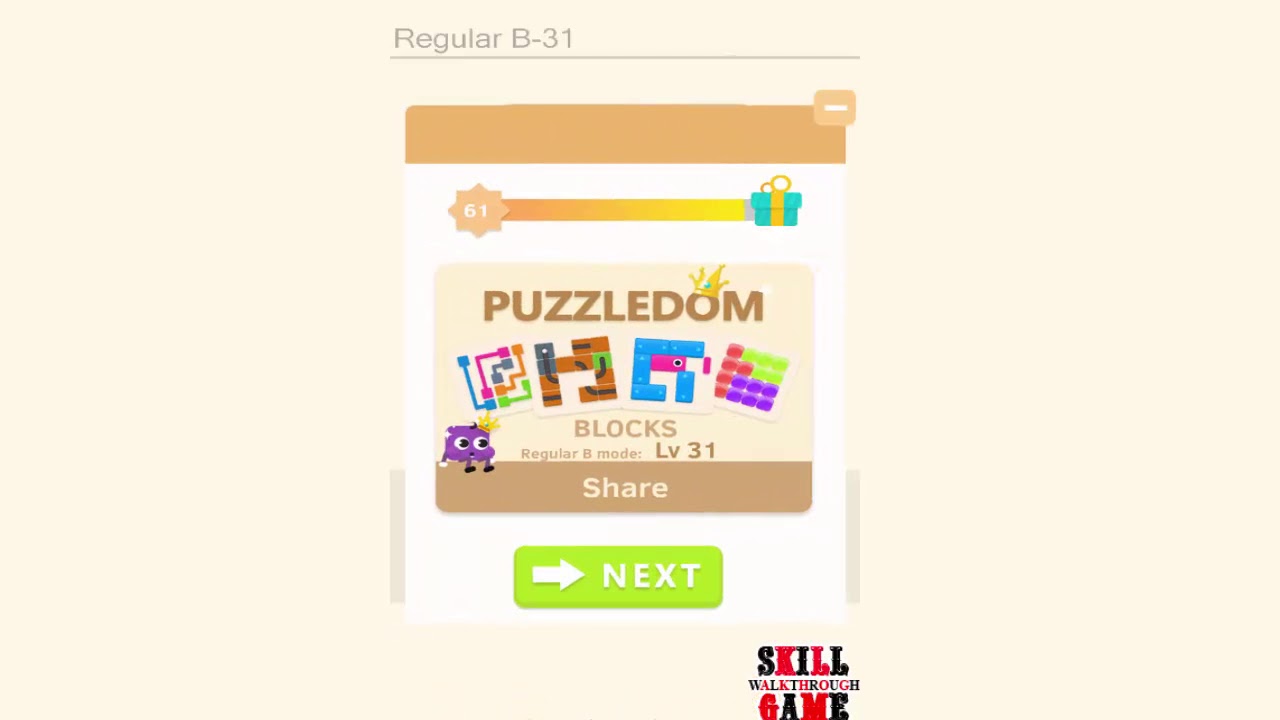 Puzzledom - Blocks - Regular B Level 1 - 50 - Walkthrough - YouTube