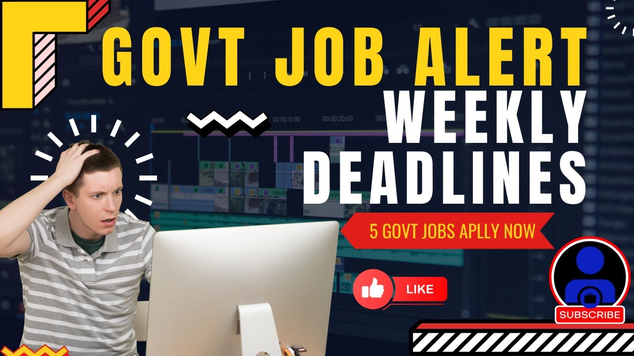 Govt Job Alert | Weekly Deadlines (20–26 Aug 2025): 5 Govt Jobs Last ...