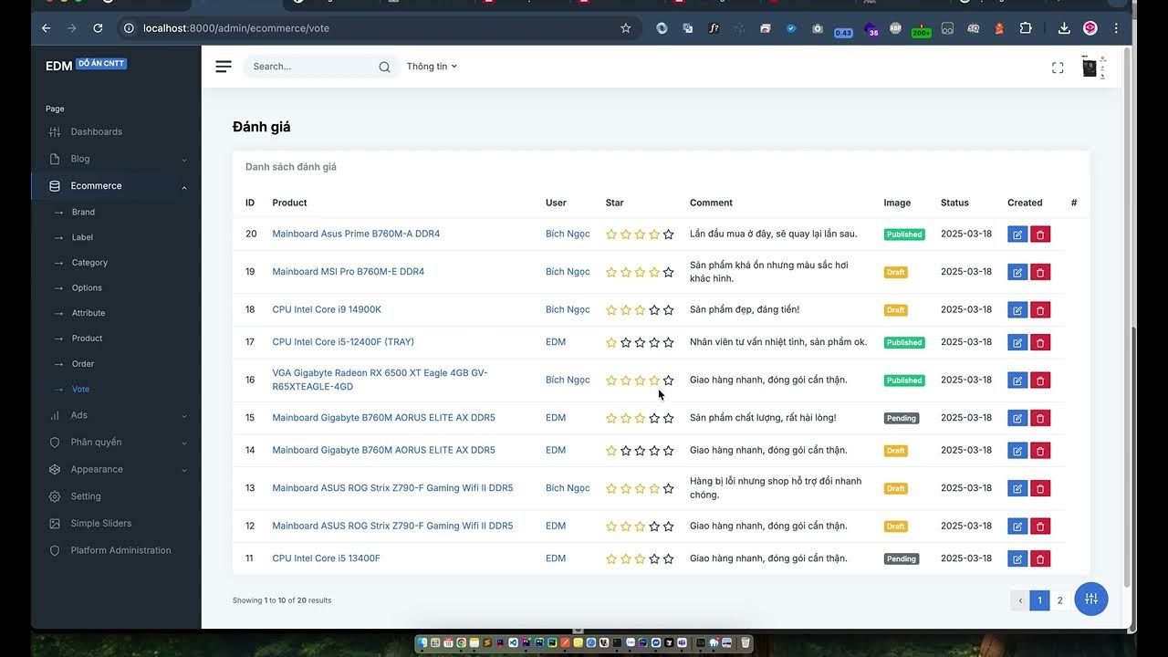 Web bán hàng - Review admin p1 - 123code.net - YouTube