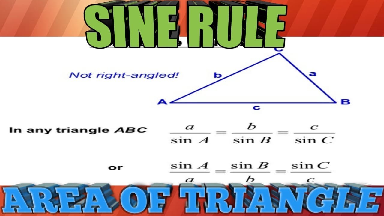 SINE RULE and Area Triangle GCSE - YouTube