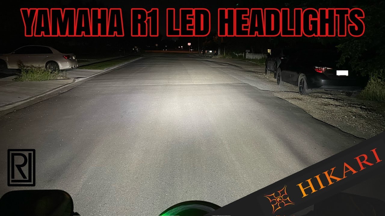 Yamaha R1 LED headlight install - YouTube