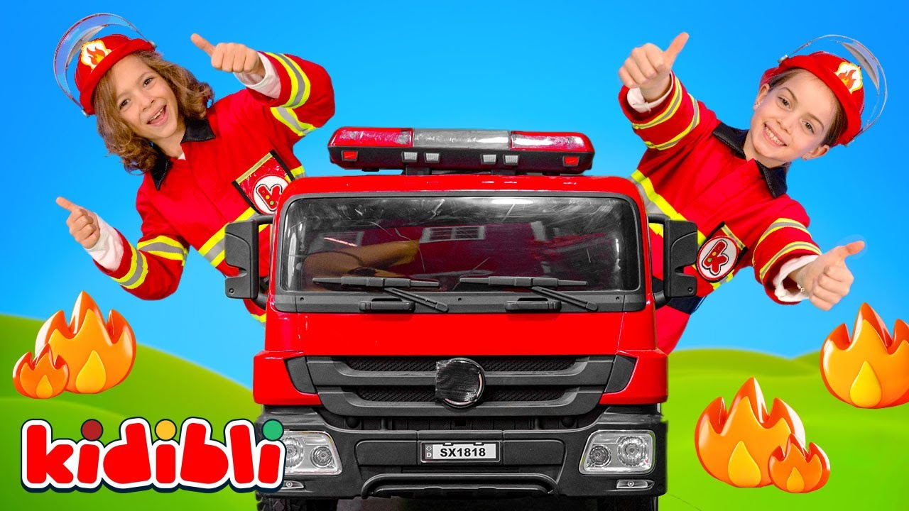 Firefighter Kids Turn Off Firetruck Sirens 🚒 Educational Fire Safety ...