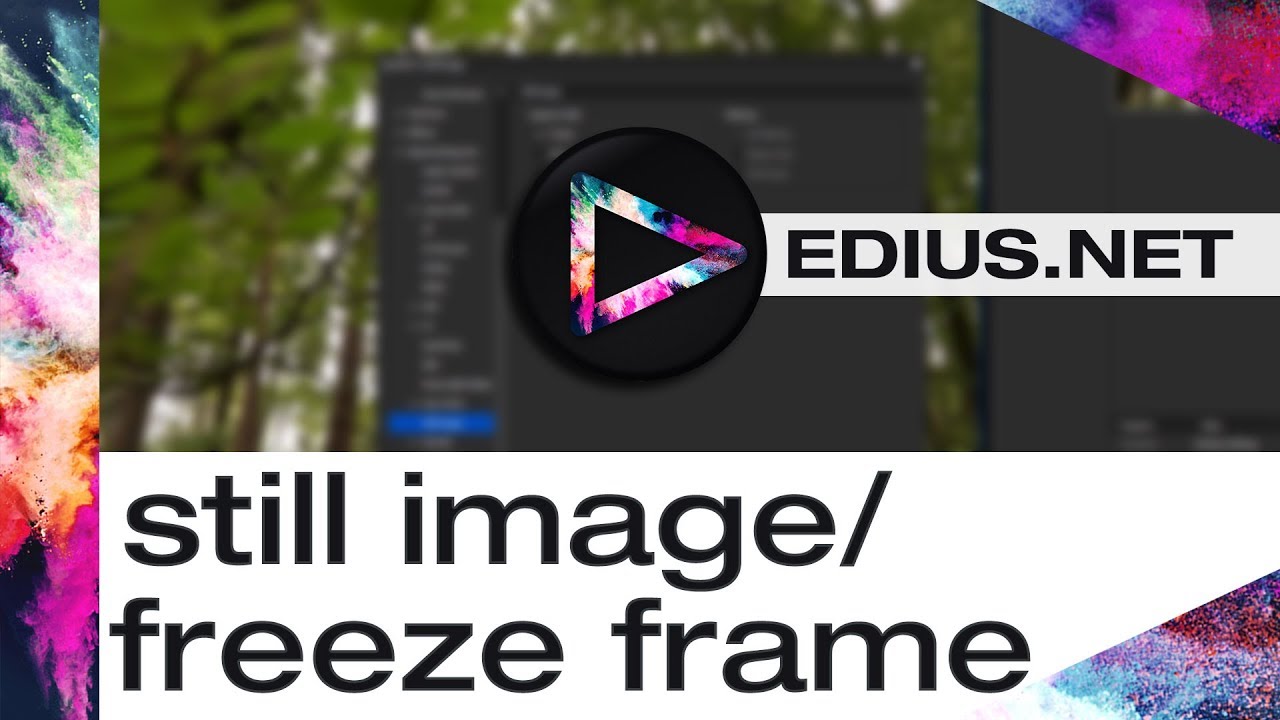 EDIUS.NET Podcast - still image/freeze frame - YouTube