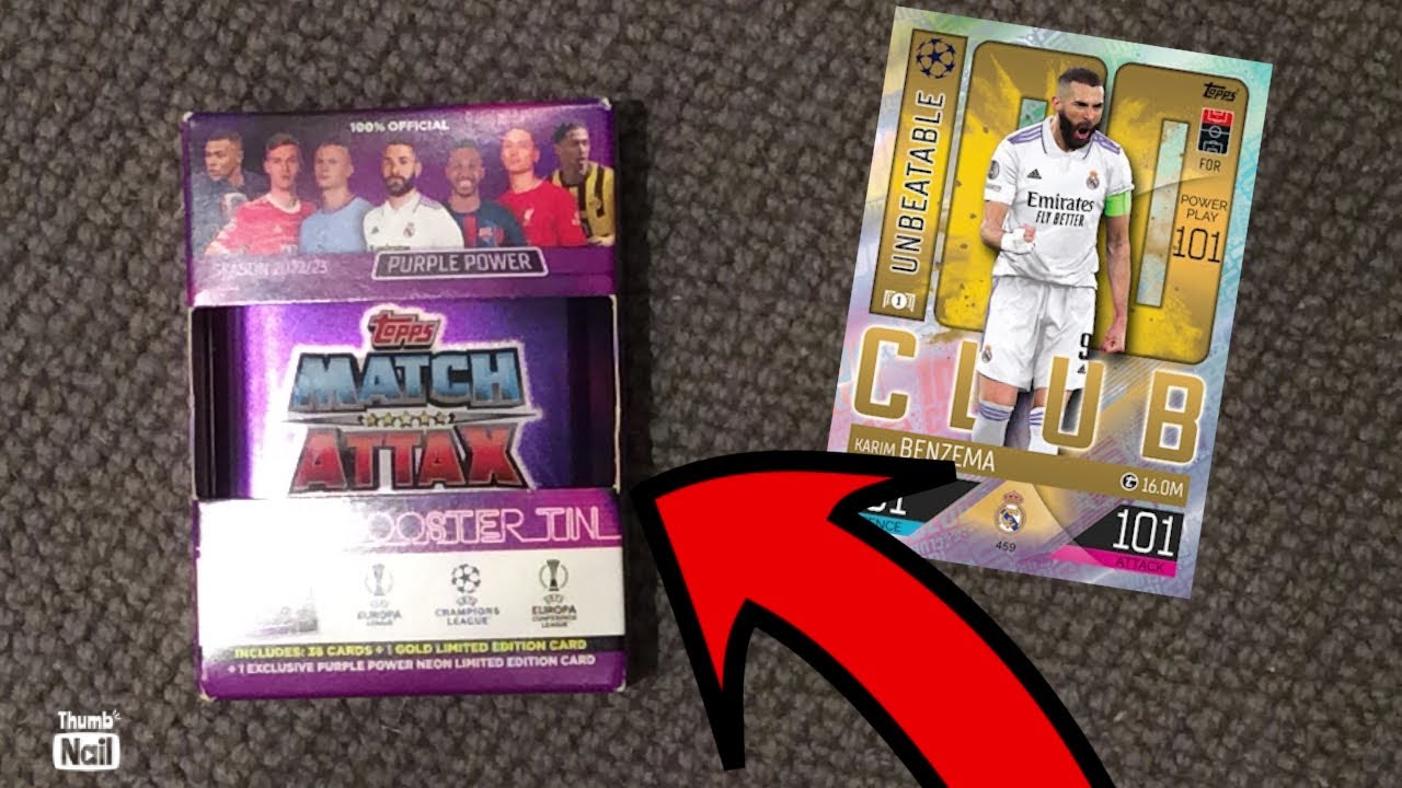THE *BEST* PURPLE BOOSTER Tin Opening | Match Attax 22/23 Champions ...
