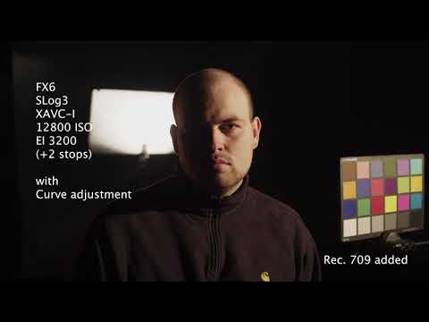 FX6 SLog3 CineEI ETTR 12800 ISO Rec709 - YouTube