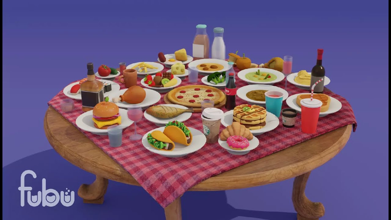 Food and Drinks by Fubu Studios - Great for Food Prep Games! - YouTube