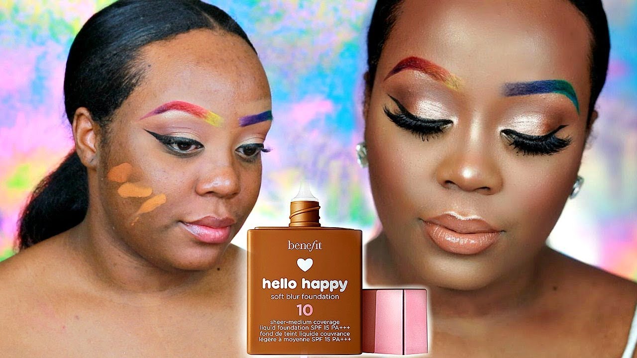 BENEFIT COSMETICS HELLO HAPPY FOUNDATION| First Impression + Demo - YouTube