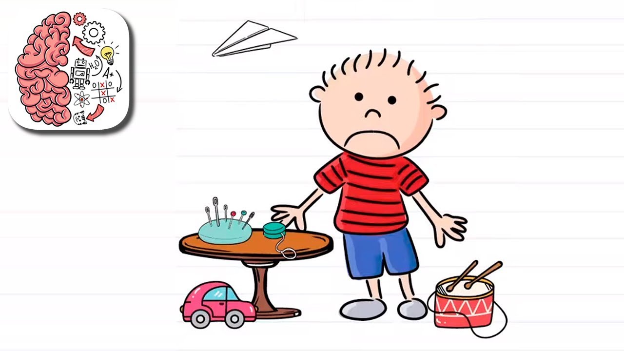 Как пройти Brain Test 144 уровень Он такой грустный. Приободри его ...