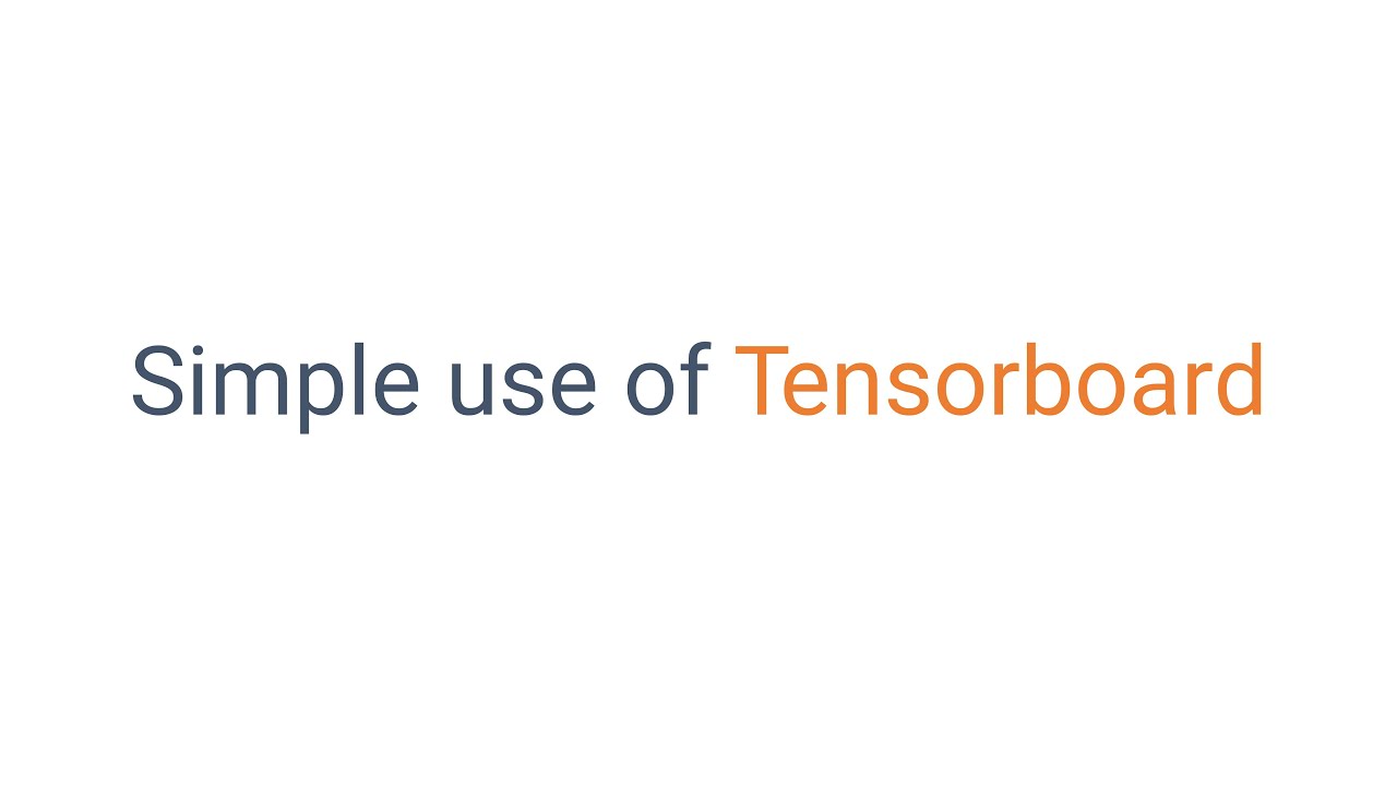 20- Simple use of Tensorboard - YouTube