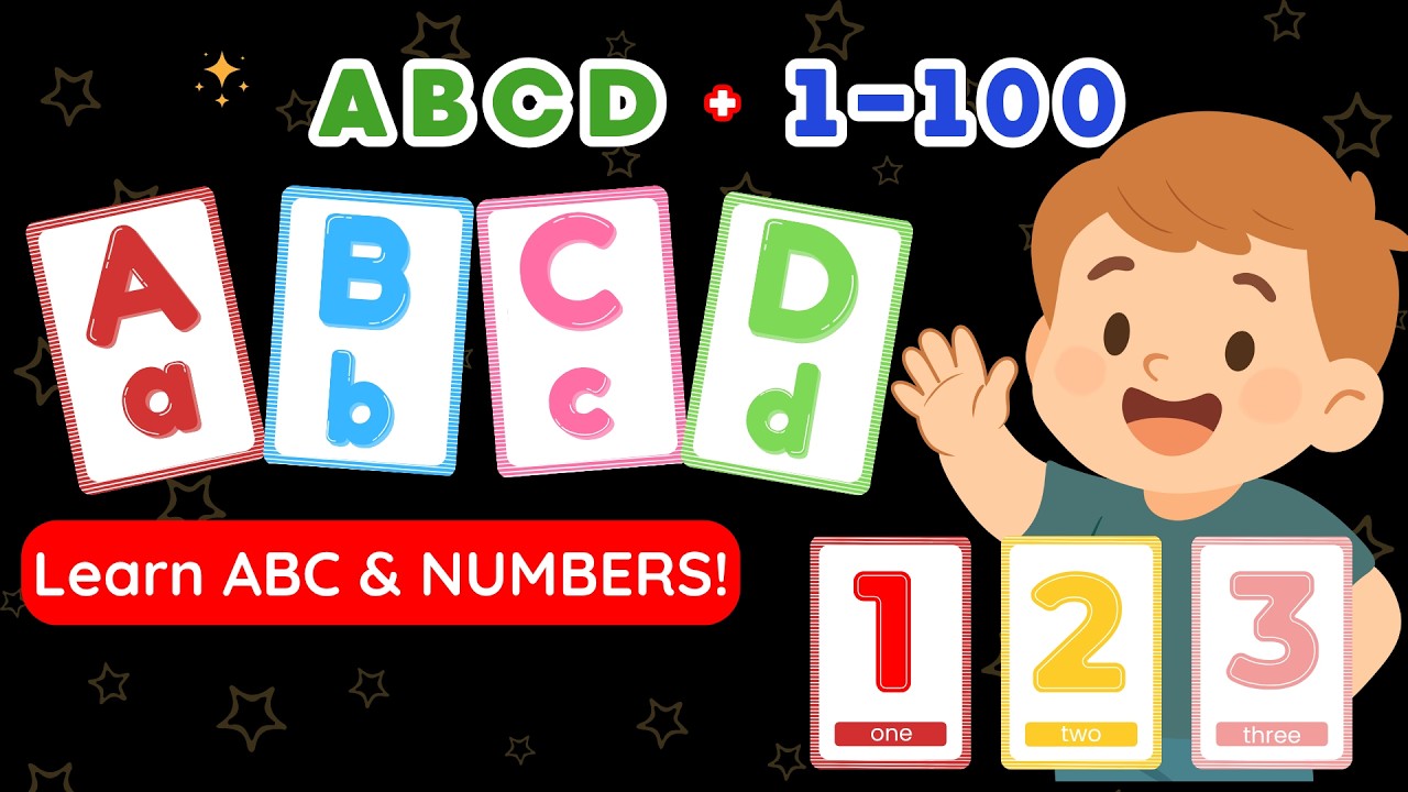 Learn ABC and Numbers 1 to 100 | Alphabet and Counting for Kids | 20 ...