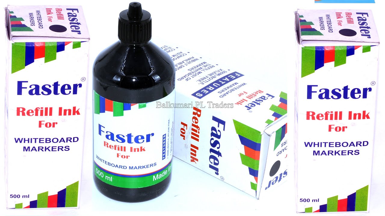 WhiteBoard Marker Refill Ink Blue Color 500ML Faster - YouTube