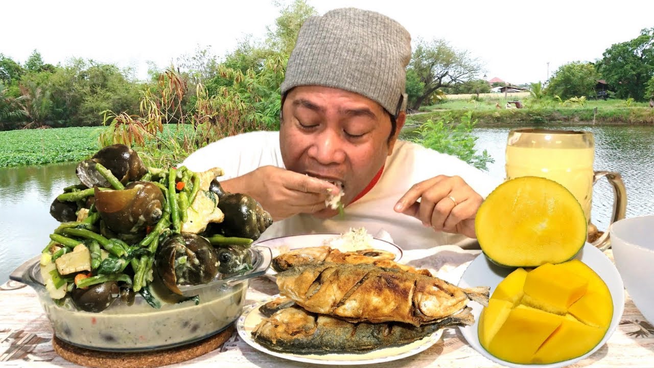 ANGHANG LINAMNAM GINATAANG KUHOL AT PRITONG ALUMAHAN. Mukbang. Recipe ...