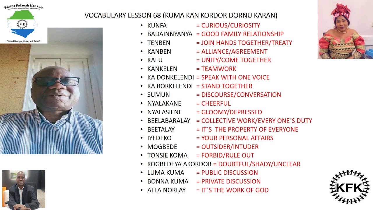 VOCABULARY LESSON 68 KUMA KAN KORDOR DORNU KARAN - YouTube