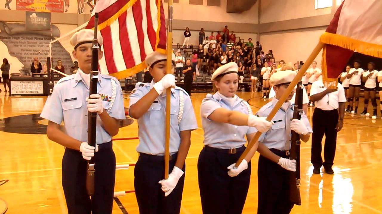 Byron P. Steele AFJROTC Color Guard - YouTube