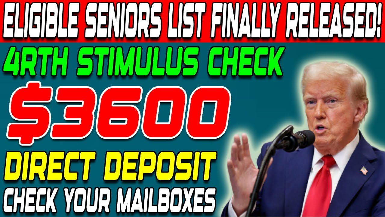 $3,600 4th Stimulus Checks APPROVED! Full List of Eligible Social ...